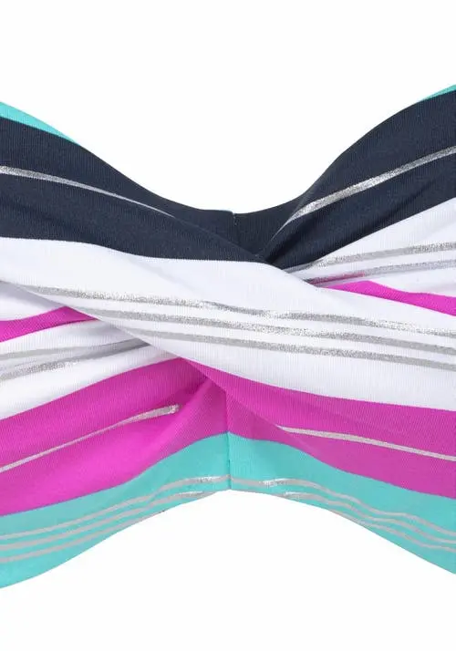 LASCANA Striped Bandeau Bikini Top Bra-sized