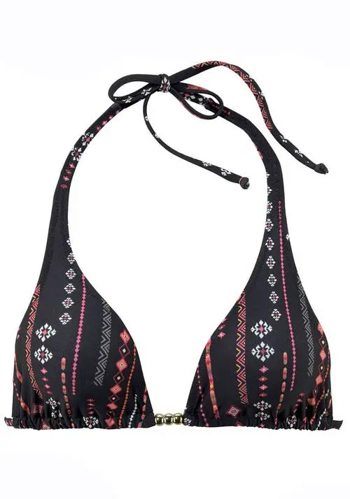 LASCANA Printed Triangle Bikini Top Bra-sized