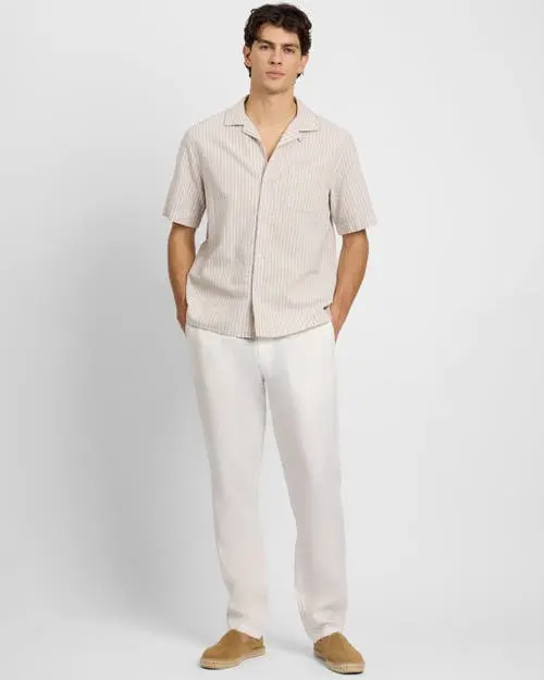 Onia Variegated Stripe Convertible Vacation Shirt