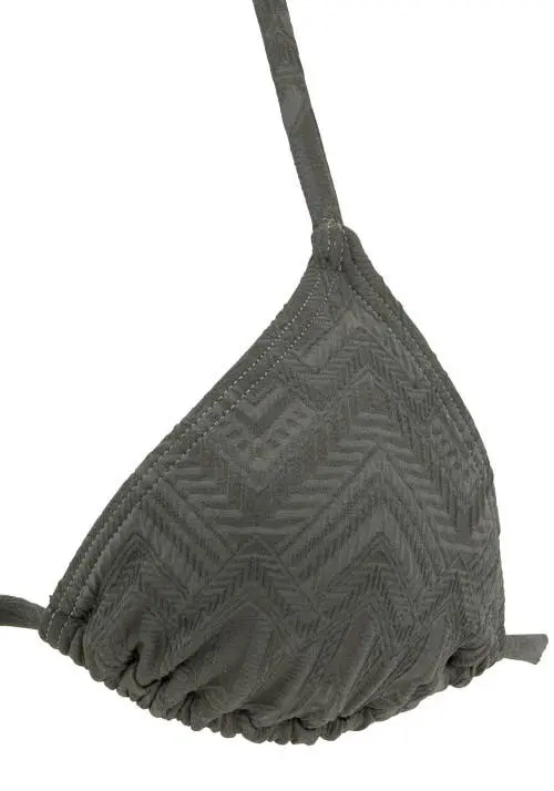 LASCANA Textured Triangle Bikini Top Bra-sized