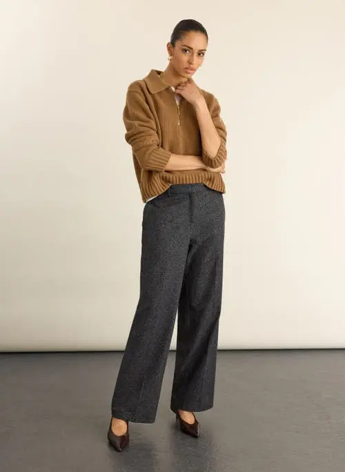 Baukjen Gwynnie Wool Blend Wide Leg Trousers