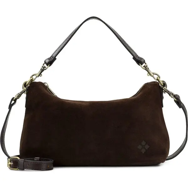 PATRICIA NASH Kolena Suede Leather Crossbody Bag - Chocolate
