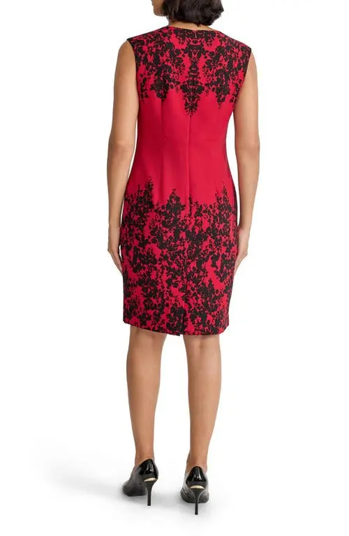 KASPER Extended Cap Sleeve Sheath Dress