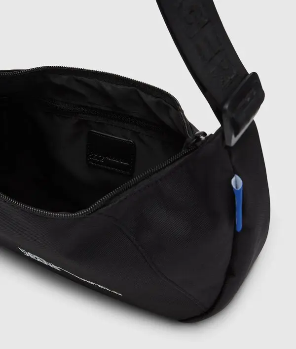 Karl Lagerfeld Logo Nylon Moon Bag