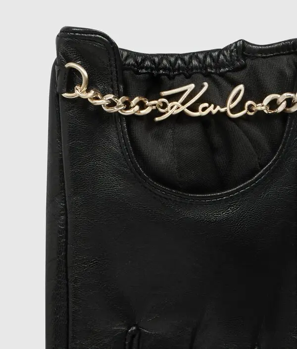Karl Lagerfeld K/signature Chain Fingerless Gloves