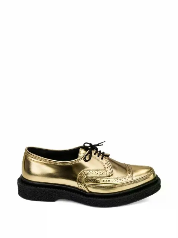 ADIEU PARIS Type 52 Brogue-detail Oxford Shoes - Gold