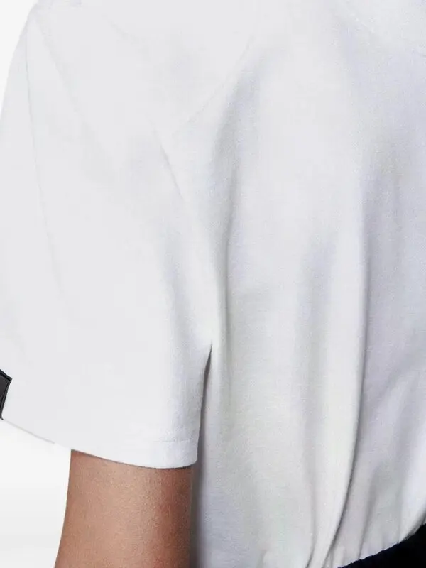 SRVC STUDIO Graphic-print Shoulder-pad T-shirt