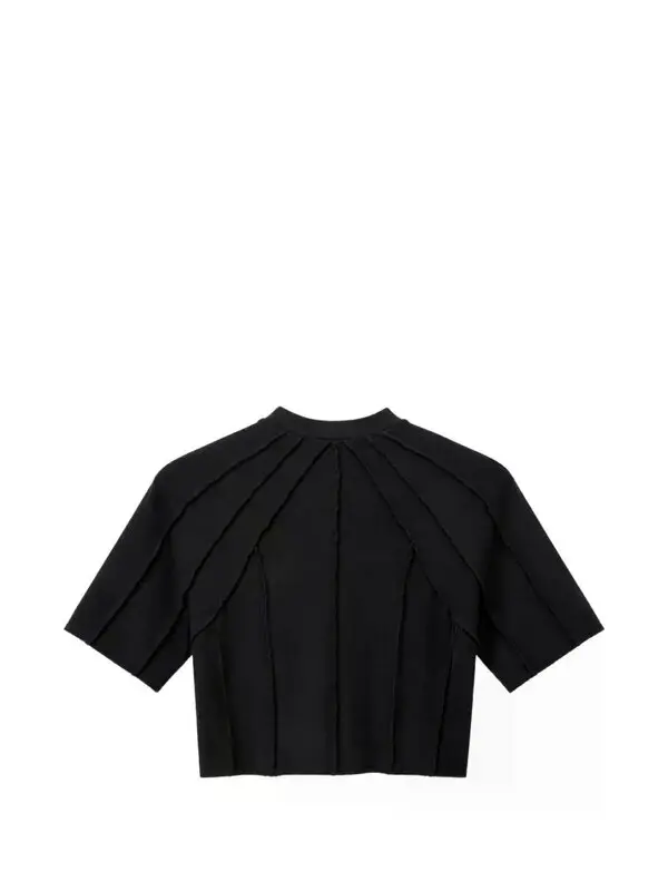 ESTER MANAS Exposed-seam Logo-patch Top