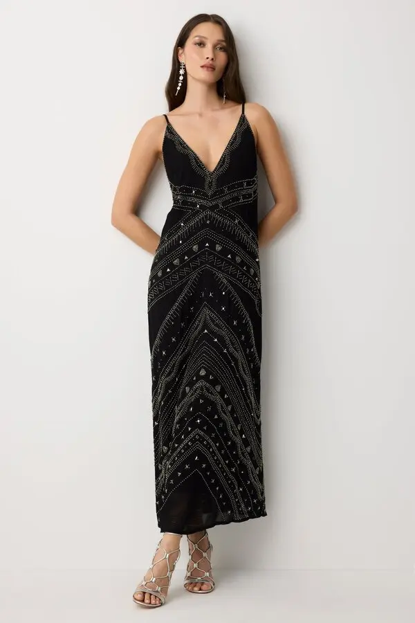 Ramy Brook Ariela Beaded Midi Dress