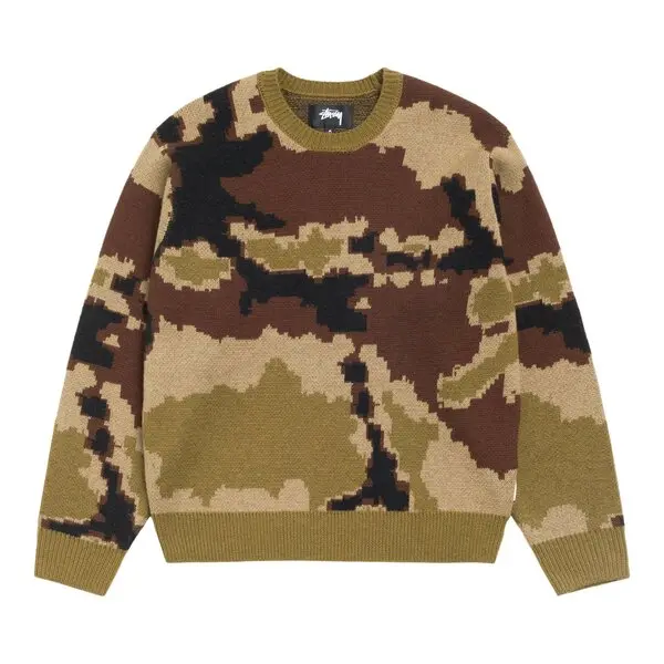 StÜssy Jacquard Sweater 'camo