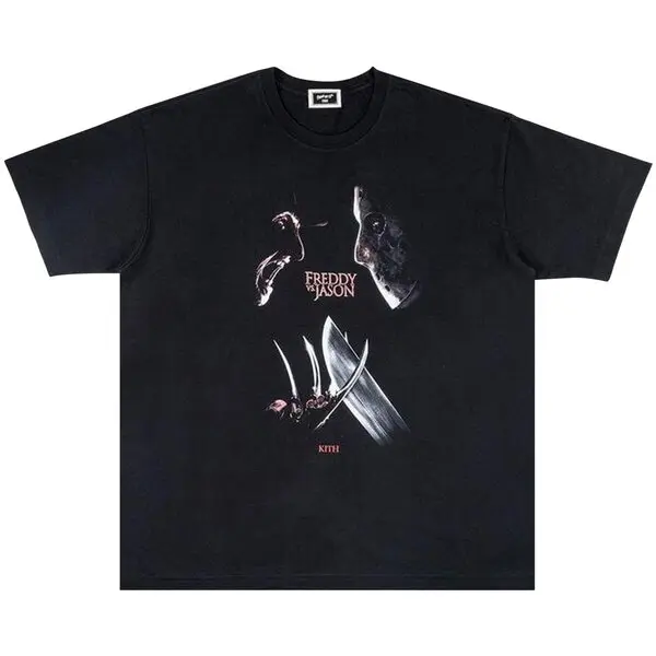 Kith X Friday The 13th Freddy Vs Jason Vintage Tee - Black