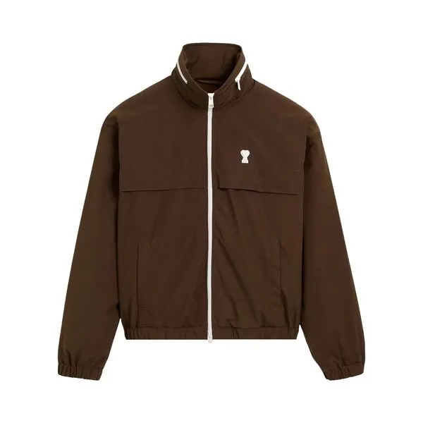 AMI Paris De Coeur Windbreaker 'marron Chocolat