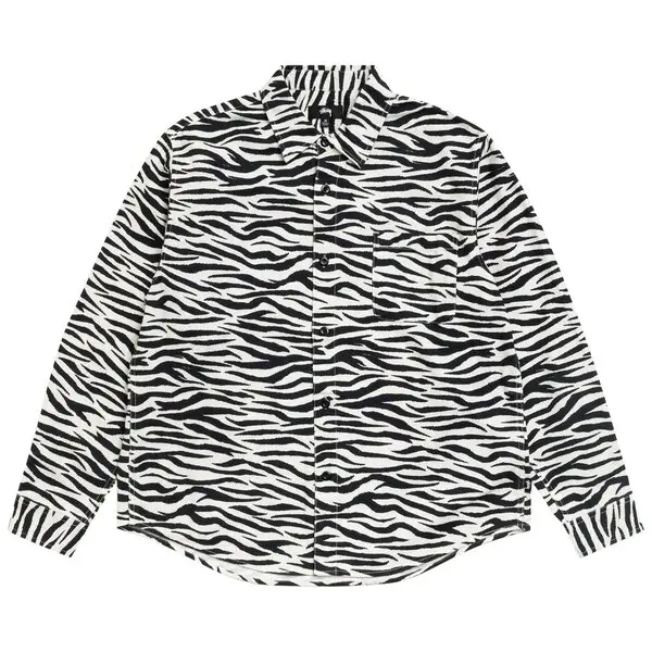 StÜssy Animal Print Flannel Shirt 'zebra