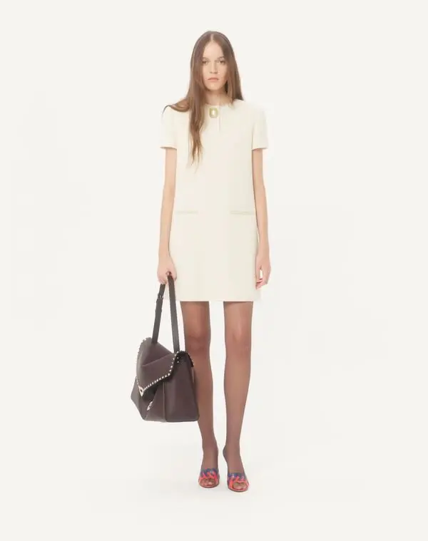 Valentino Garavani Short Dress In Little Square Tweed