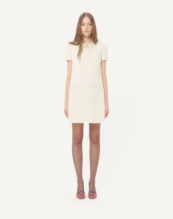 Valentino Garavani Short Dress In Little Square Tweed