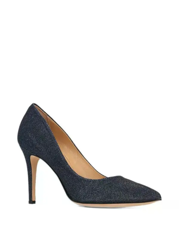 LA ROSE Glitter-effect Pointed-toe Pumps