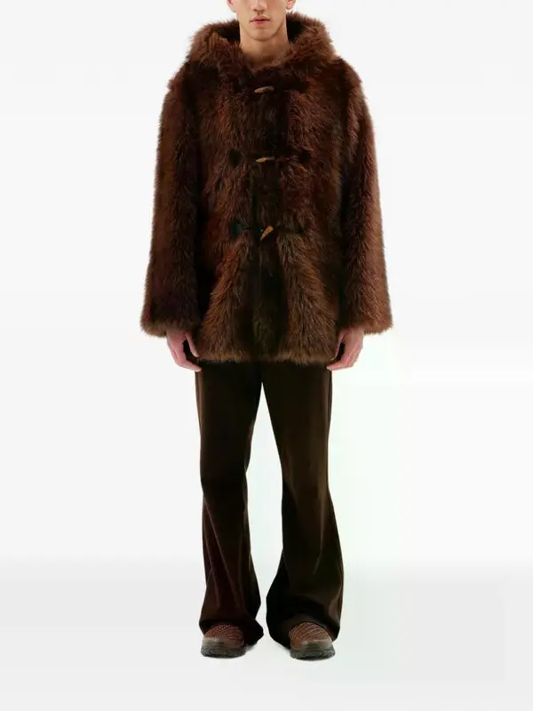 UNREAL FUR Duffle Faux-fur Hooded Coat