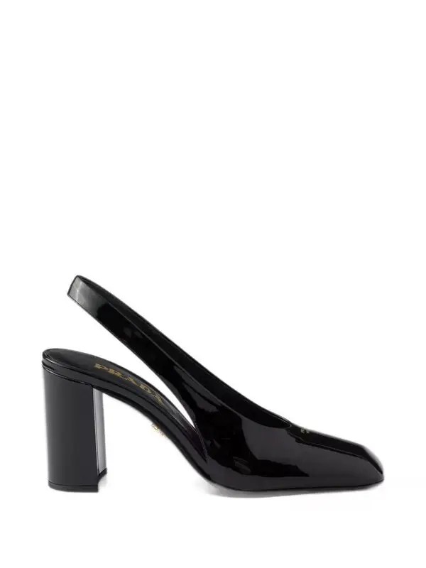 Prada Patent-leather Slingback Pumps