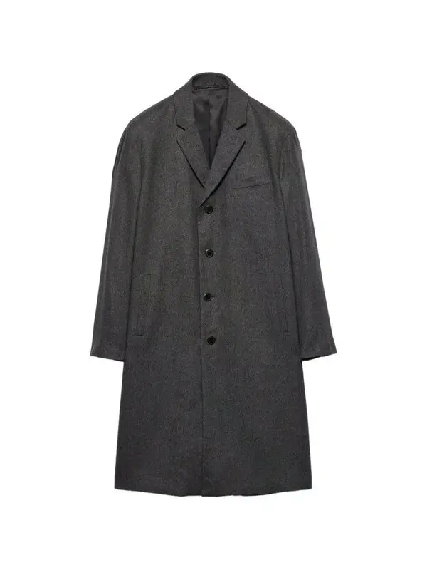 Prada Chest-pocket Single-breasted Coat