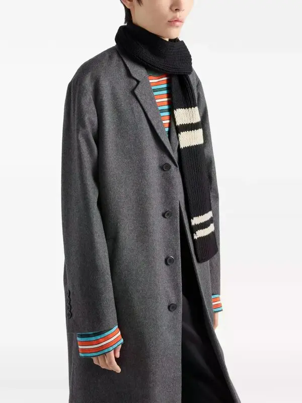 Prada Chest-pocket Single-breasted Coat
