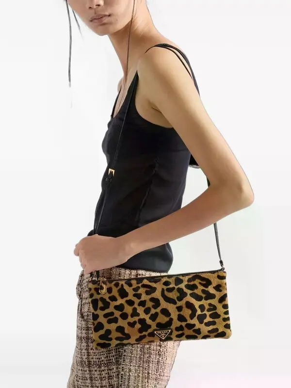Prada Small Printed Calf-hair Shoulder Bag