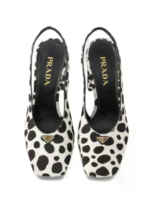 Prada Calf-hair Slingback Pumps