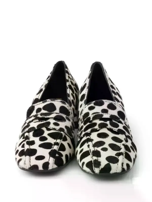 Prada Printed Calf Hair Leather Loafers