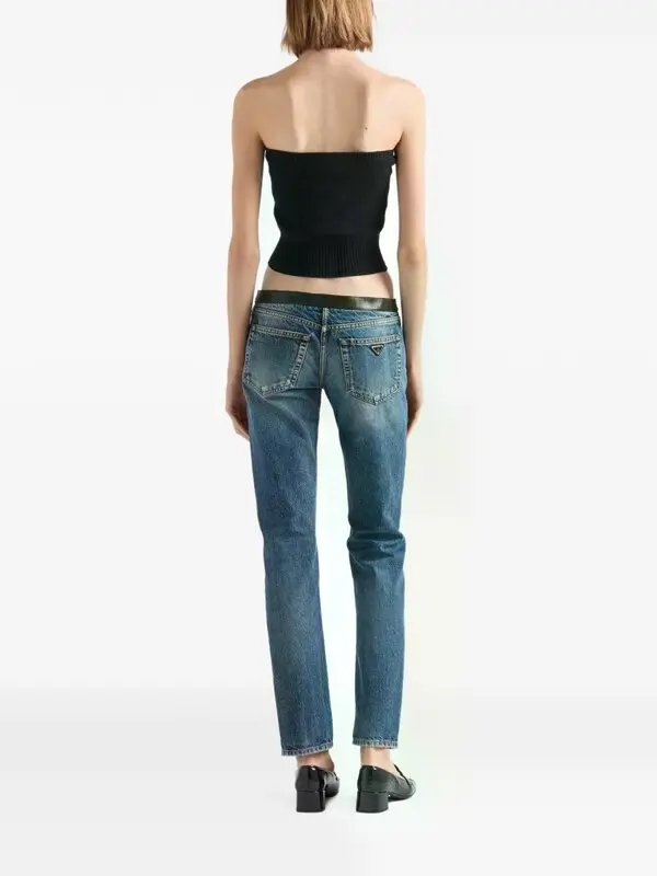 Prada Logo-patch Bandeau Top