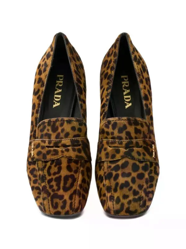 Prada Printed Leather Loafers
