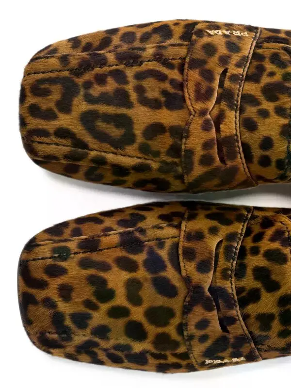 Prada Printed Leather Loafers