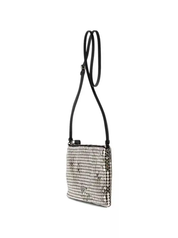 Prada Small Satin And Metal Mesh Shoulder Bag