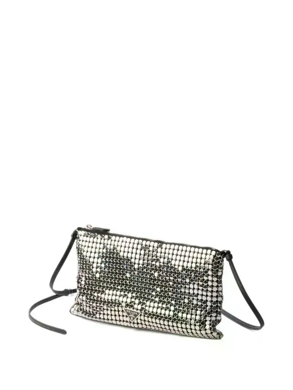 Prada Small Satin And Metal Mesh Shoulder Bag