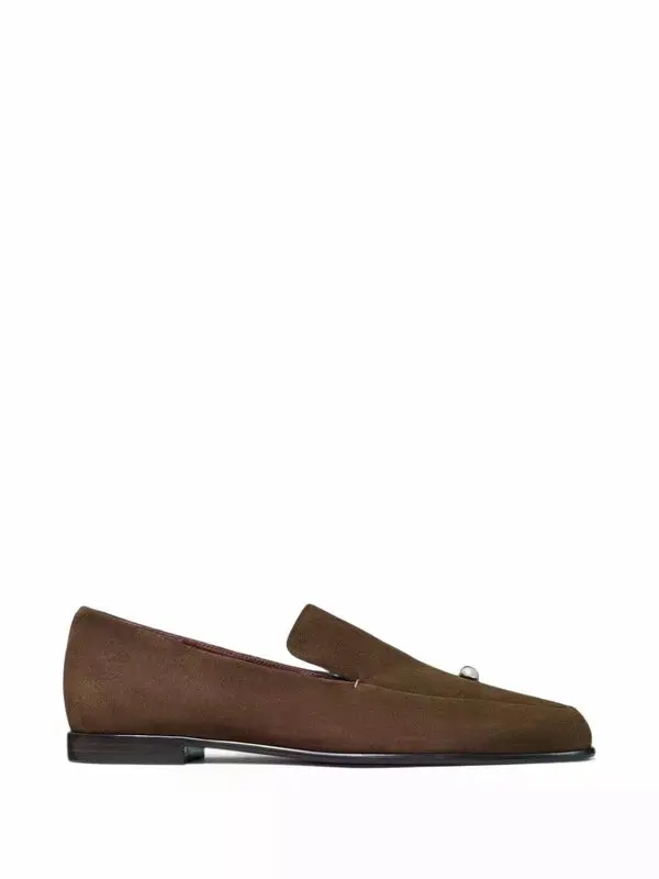 Tory Burch Pierced Suede Loafers