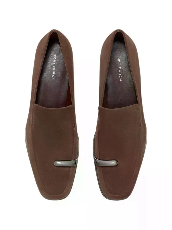 Tory Burch Pierced Suede Loafers
