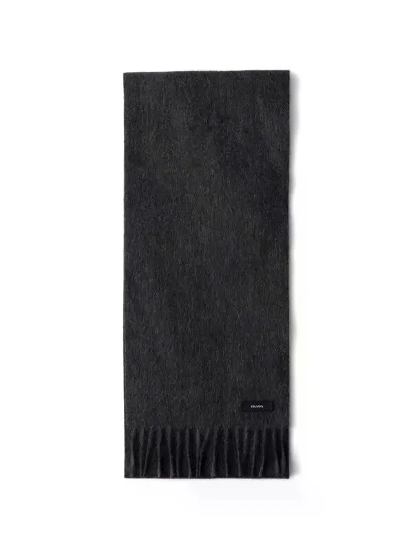 Prada Solid Cashmere Scarf - Grey