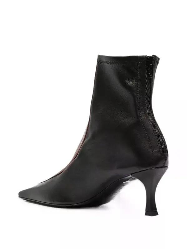 Proenza Schouler Trap Stretch Ankle Boots In Embossed-lizard Combo