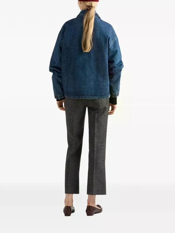 Prada Mouliné Gingham Check Pants