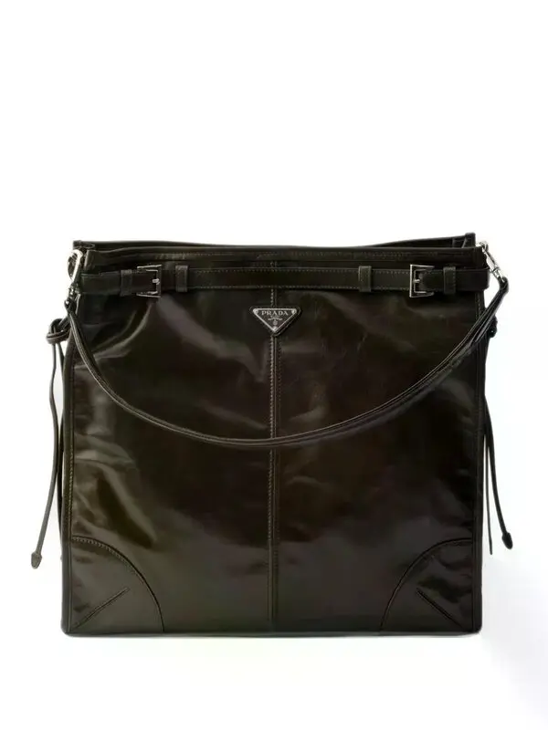 Prada Bonnie Leather Shoulder Bag - Green