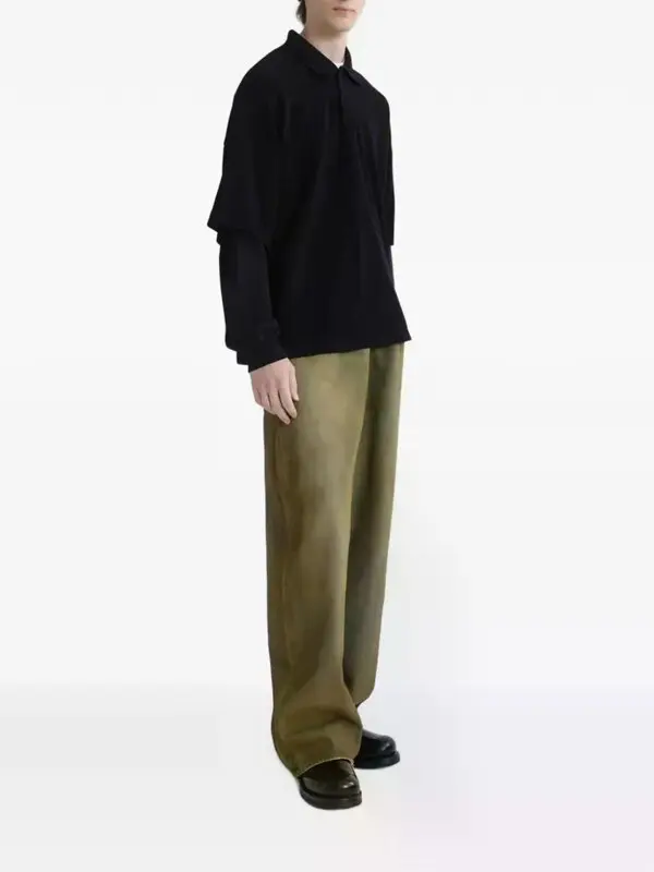 AGOLDE Curren Layered-sleeve Polo Shirt