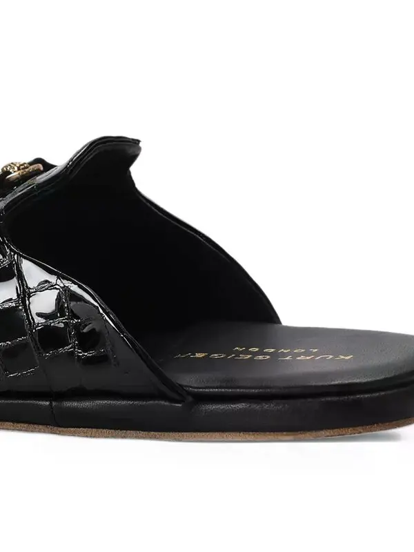 Kurt Geiger Savoy Croc-embossed Slippers