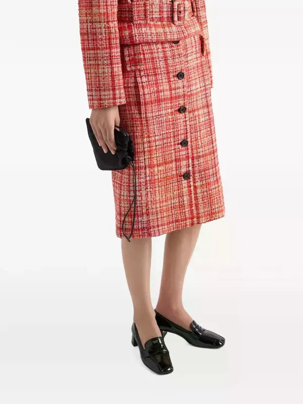 Prada Tweed Midi Skirt