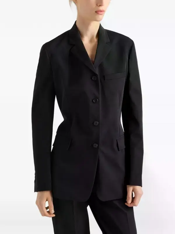 Prada Single-breasted Techno Stretch Jacket