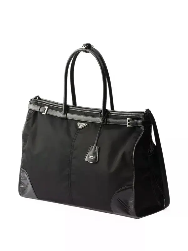 Prada Bonnie Re-nylon And Leather Tote Bag