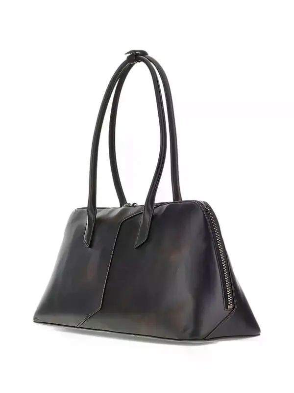 Emporio Armani Faded-effect Leather Shoulder Bag