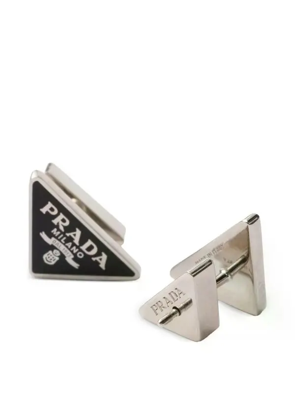 Prada Enameled Metal Earrings