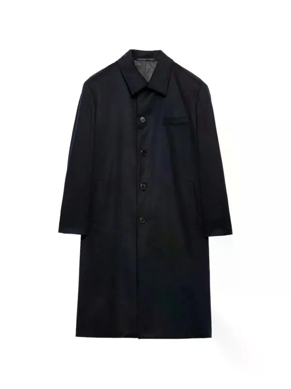 Prada Chest-pocket Single-breasted Coat