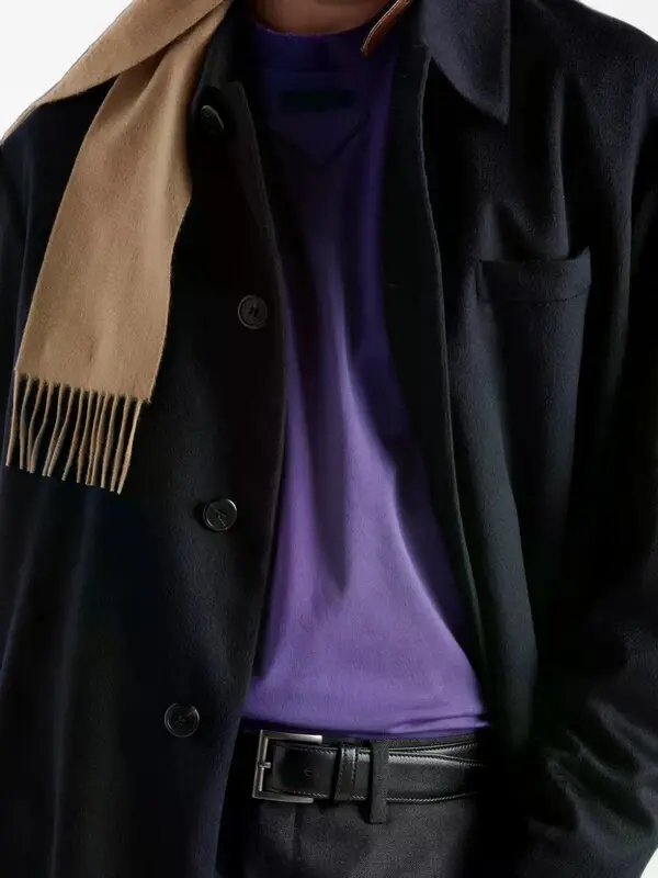 Prada Chest-pocket Single-breasted Coat