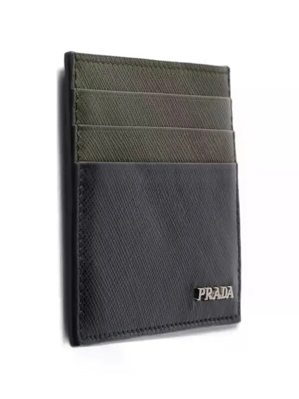 Prada Logo-plaque Leather Card Holder