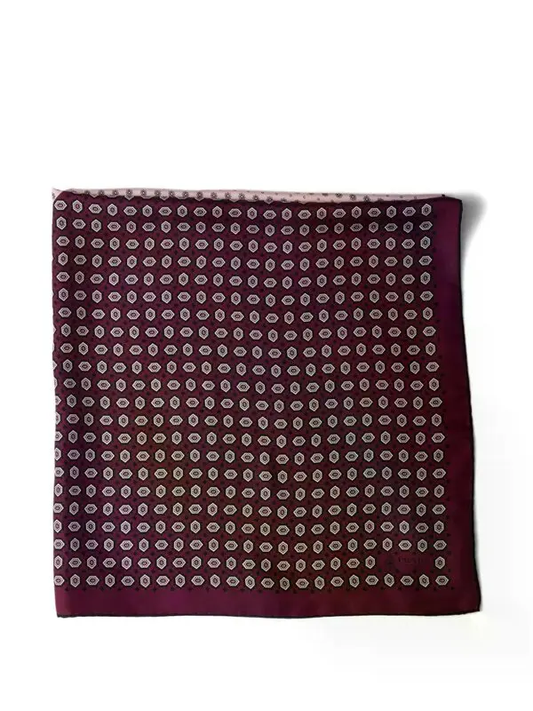Prada Printed Silk Twill Scarf 90 - Purple