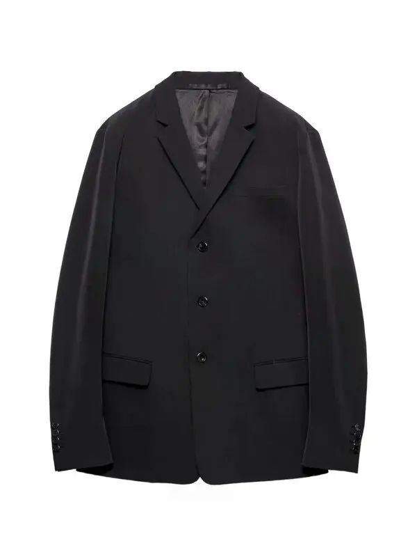 Prada Notch-lapel Single-breasted Blazer - Black
